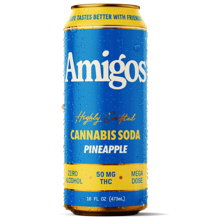 Buy Amigos Highly Crafted Cannabis Soda Pineapple Online - Destino Farms