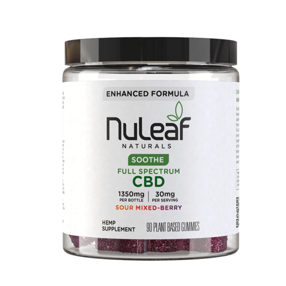 NuLeaf Naturals Full Spectrum CBD Gummies Sour Mixed Berry - Destino Farms