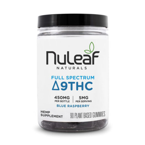 NuLeaf Naturals Full Spectrum Delta 9 THC Gummies Blue Raspberry ...